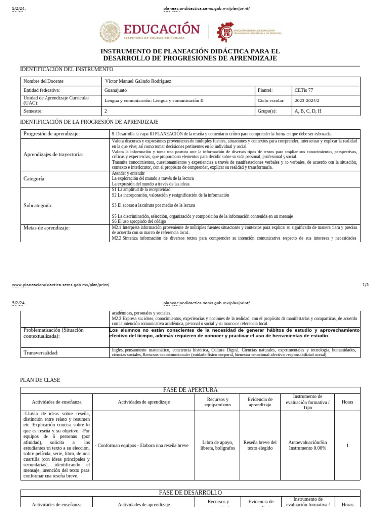 Progresión 9 | PDF | Aprendizaje | Enseñando