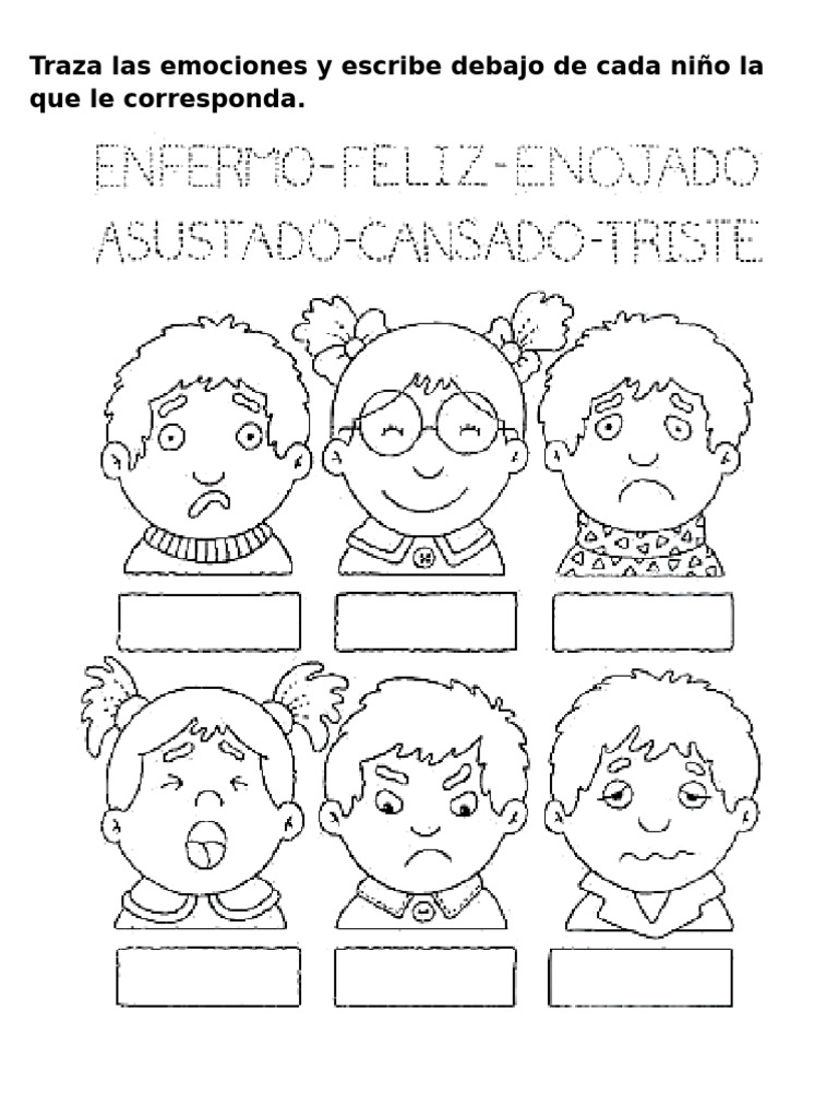 Identifica Emociones en Niños | PDF