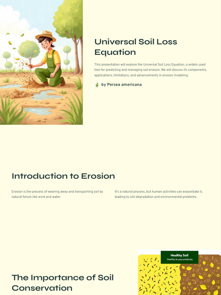 Universal Soil Loss Equation | PDF | Soil | Erosion