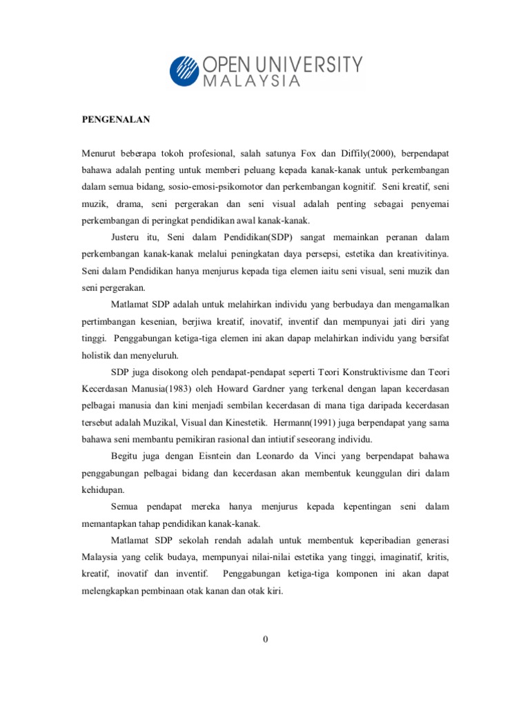 Kertas Assignment Muzik OUM | PDF