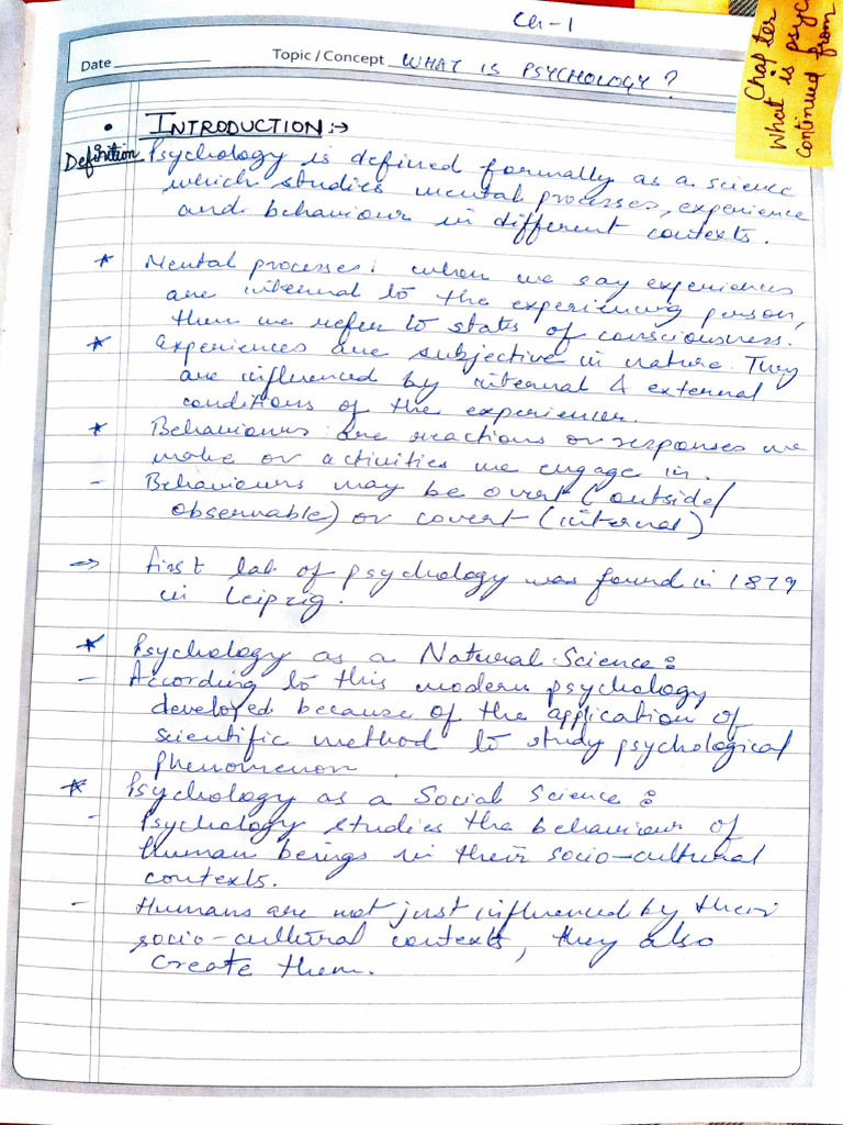 Class 11 CH 1 Notes | PDF