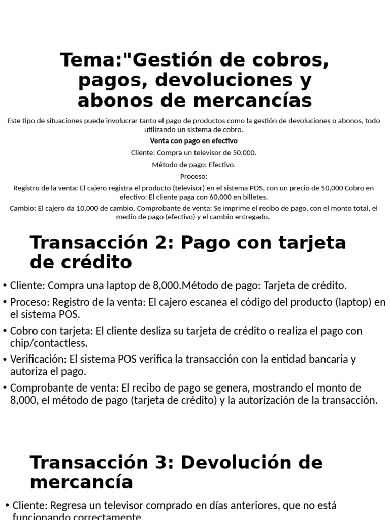 Gestión de Cobros y Devoluciones | PDF | Transferencia bancaria | Tarjeta de débito