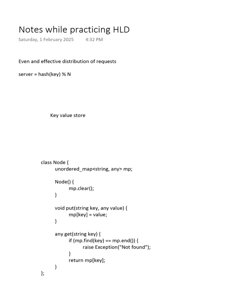 Notes While Practicing HLD | PDF