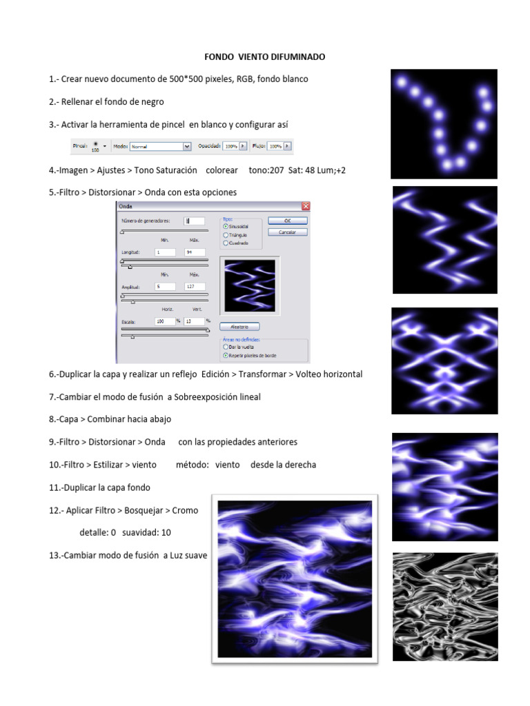 Efecto Viento Difuminado en Photoshop | PDF