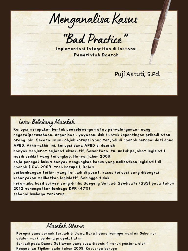 Menganalisa Kasus “Bad Pract.pptx (1) | PDF