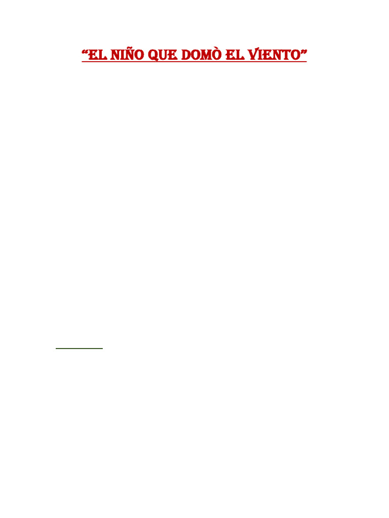 “EL NIÑO QUE DOMÒ EL VIENTO” | PDF