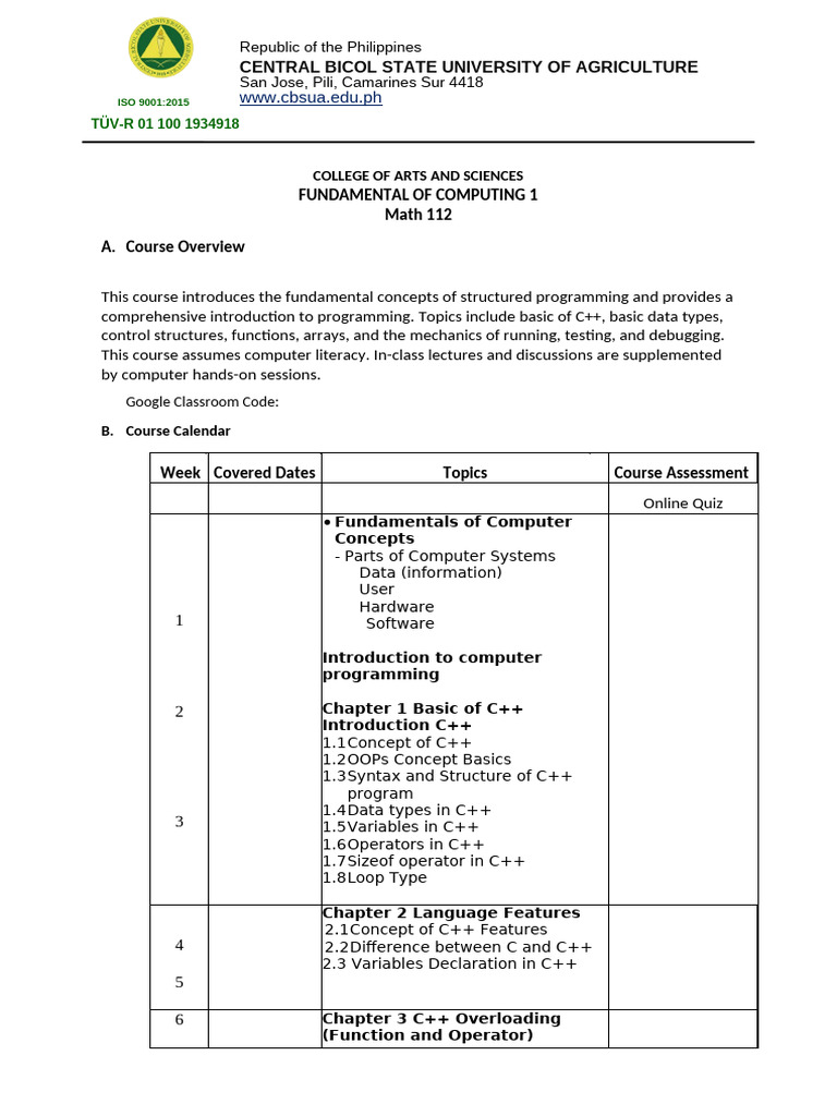 module - fundamental of computing 1 | PDF | Computer Data Storage | C++