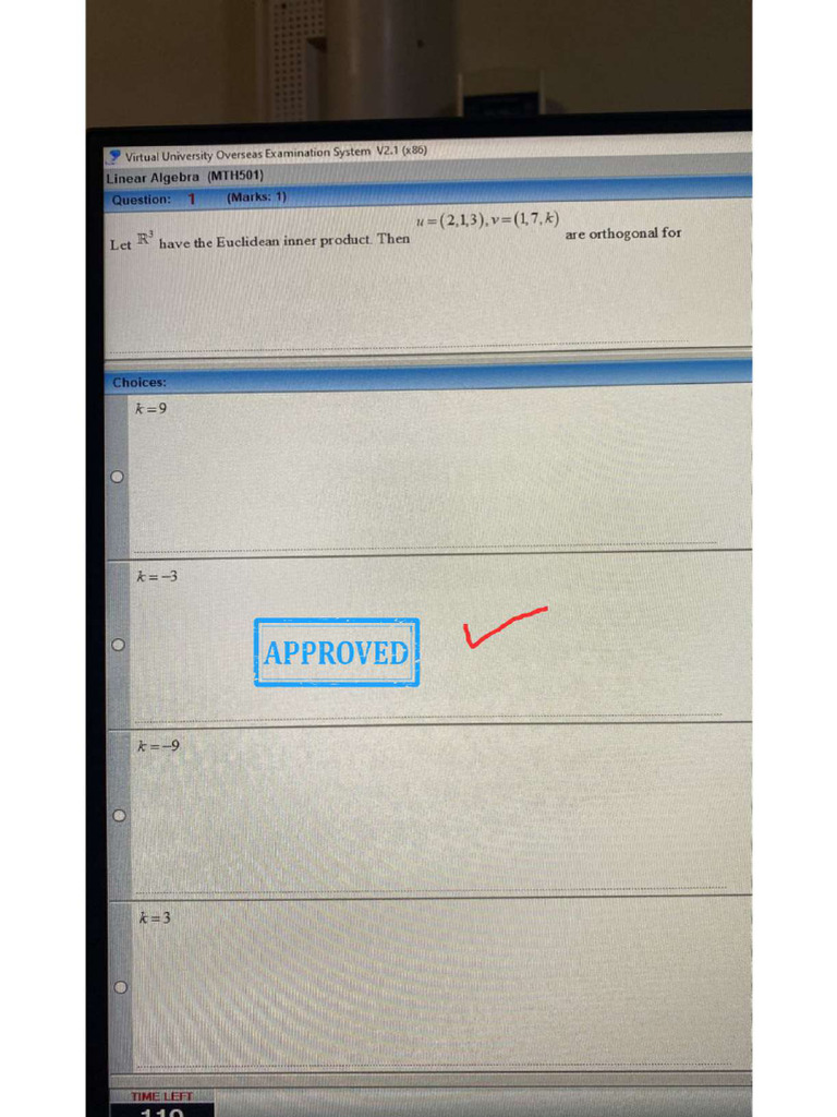 MTH501 Final Term Current Paper-1 | PDF | Matrix (Mathematics) | Mathematical Analysis