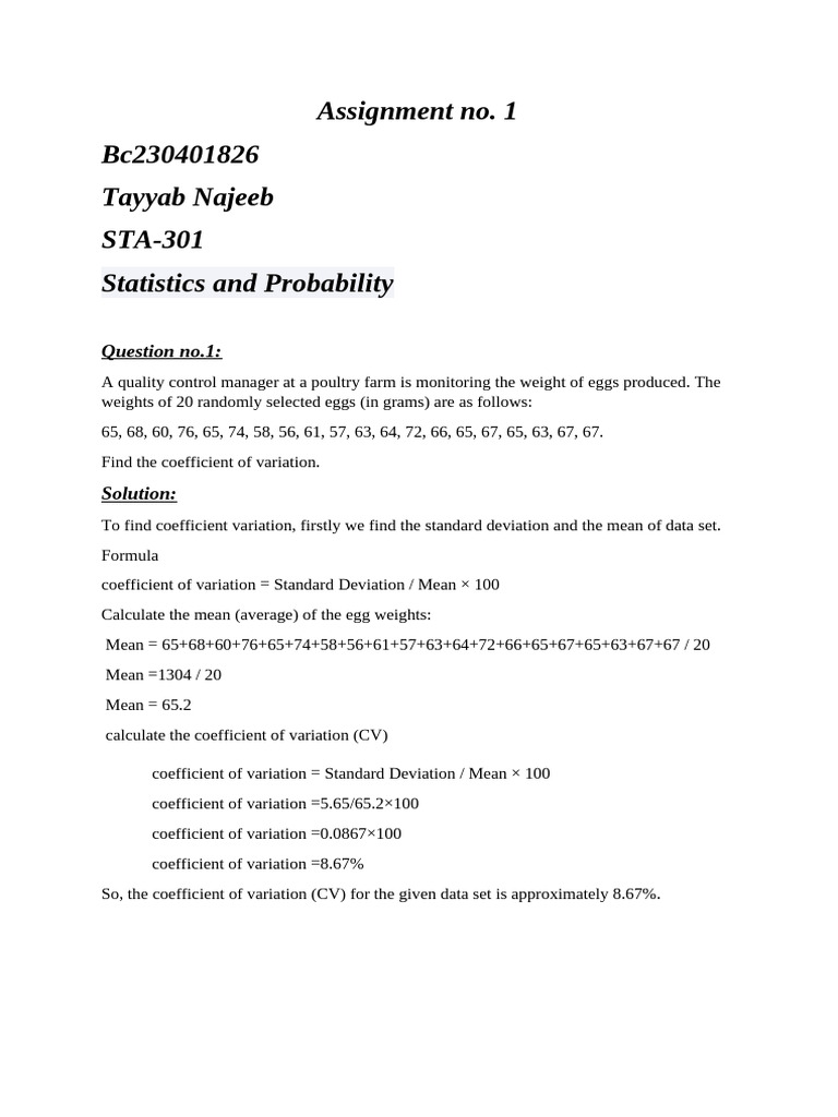 Spring 2024_STA301_1_ | PDF