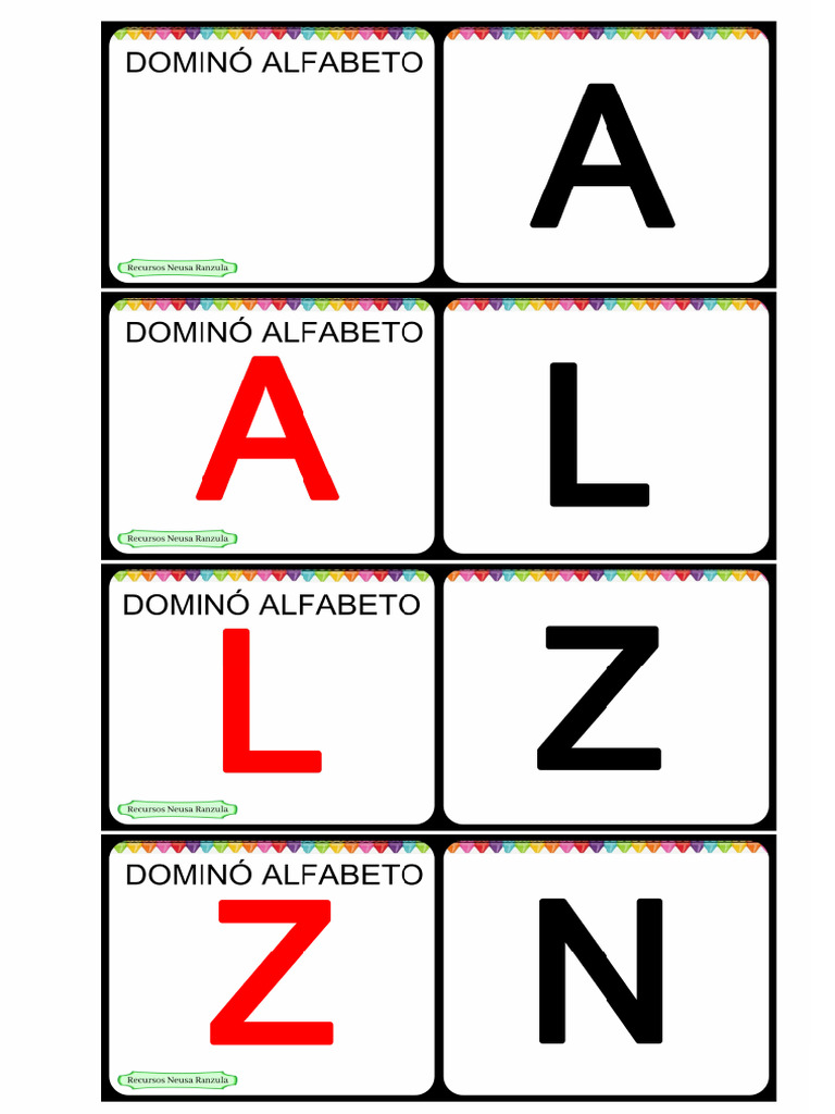 Cód 028 Dominó Alfabeto Pré | PDF