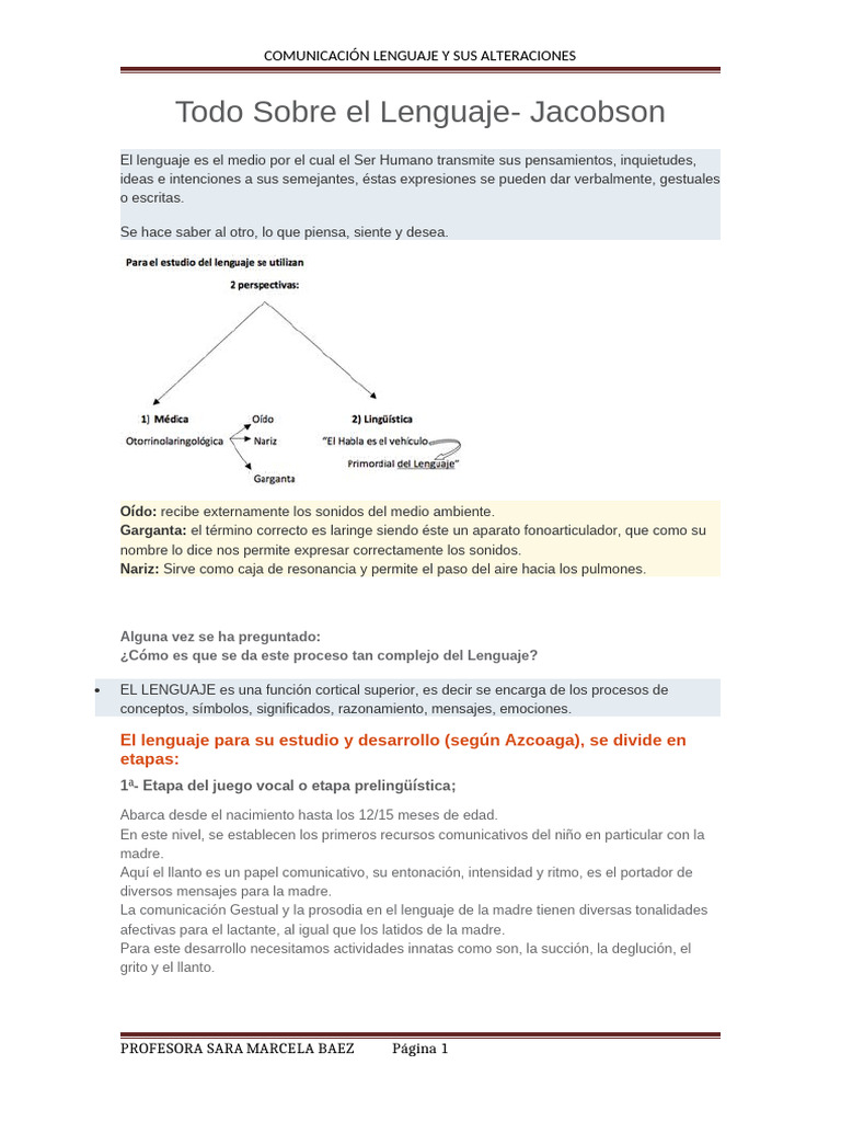 JACOBSON Todo Sobre el Lenguaje (1) | PDF | Voz humana