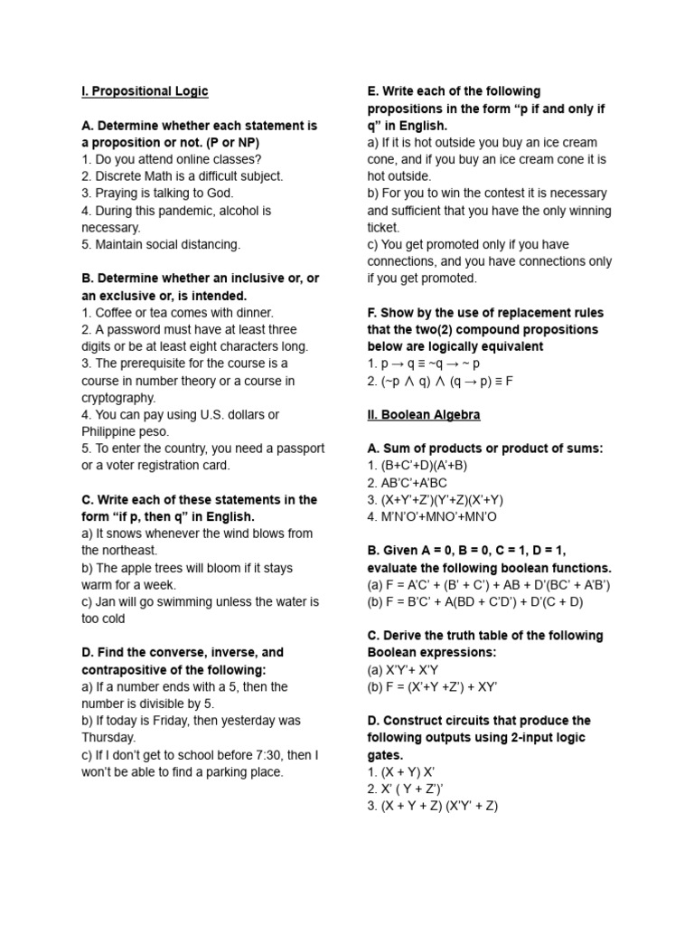 reviewer-sa-math | PDF | Boolean Algebra | Teaching Mathematics