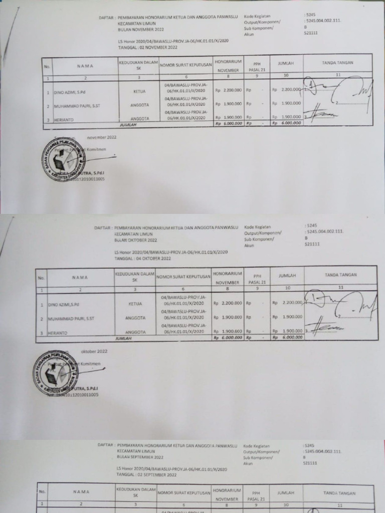 SLIP GAJI M. PAJRI | PDF