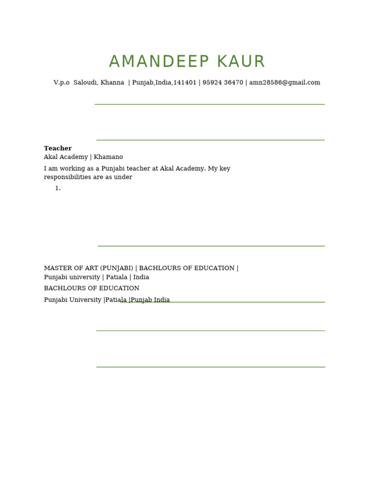 ATS Basic HR Resume | PDF