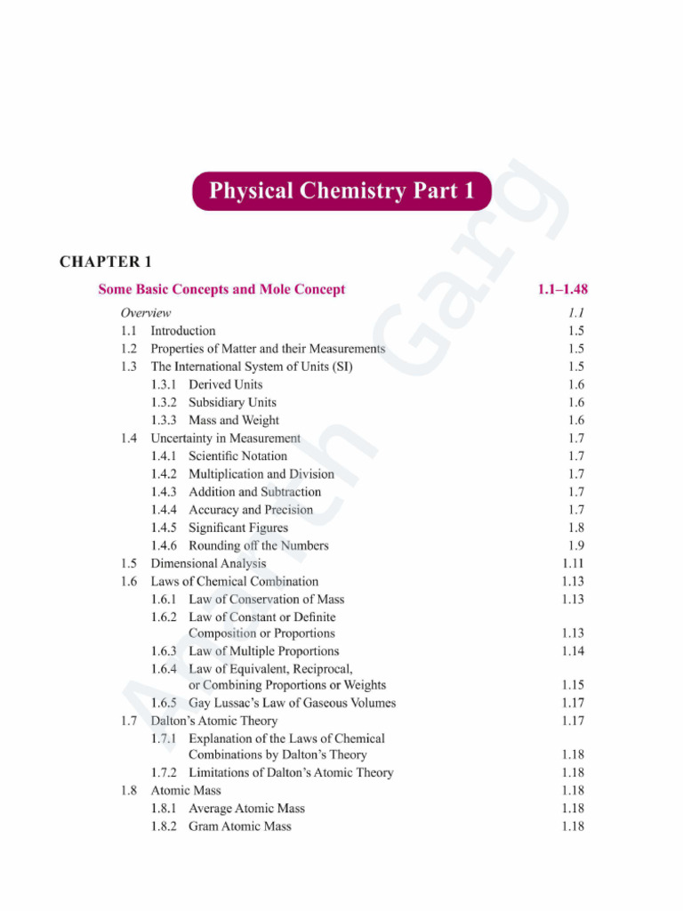 Some Basic Concepts and Mole Concept Chapter - Compressed | PDF