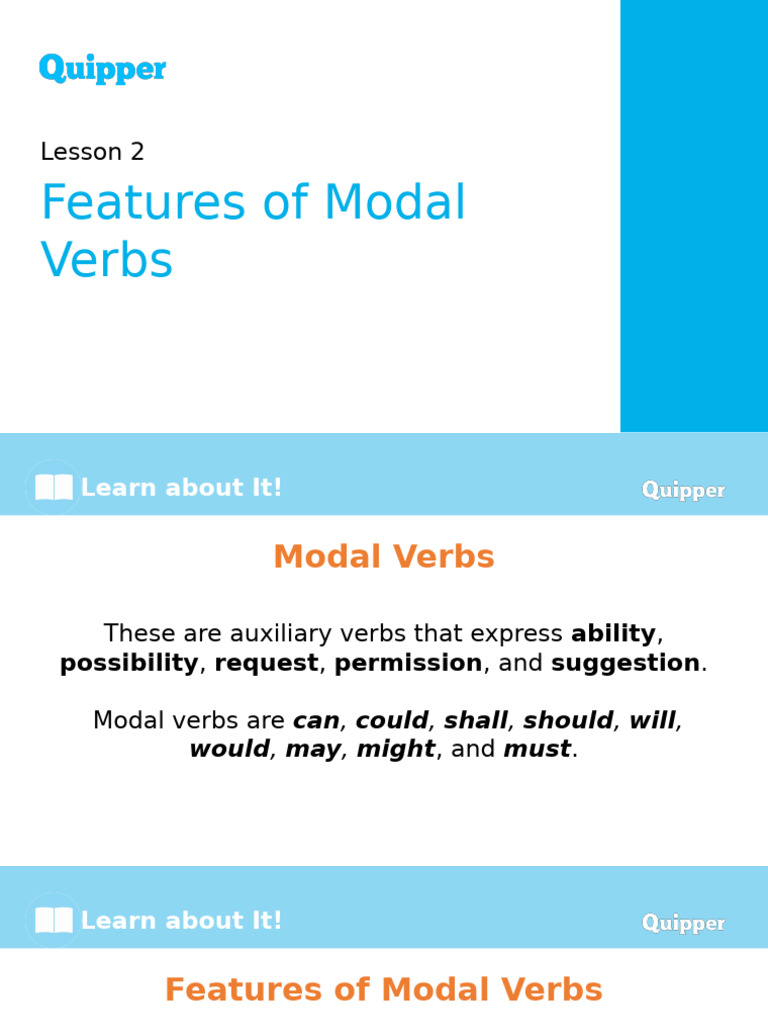 English 10 - Unit 9 - Lesson 2 - Features of Modal Verbs | PDF