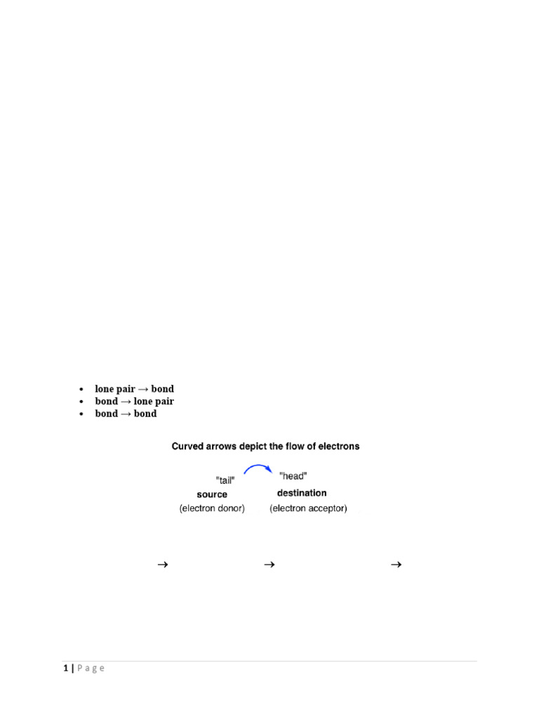 Lecture Notes - Electron Movements - Curved Arrow Notations | PDF ...