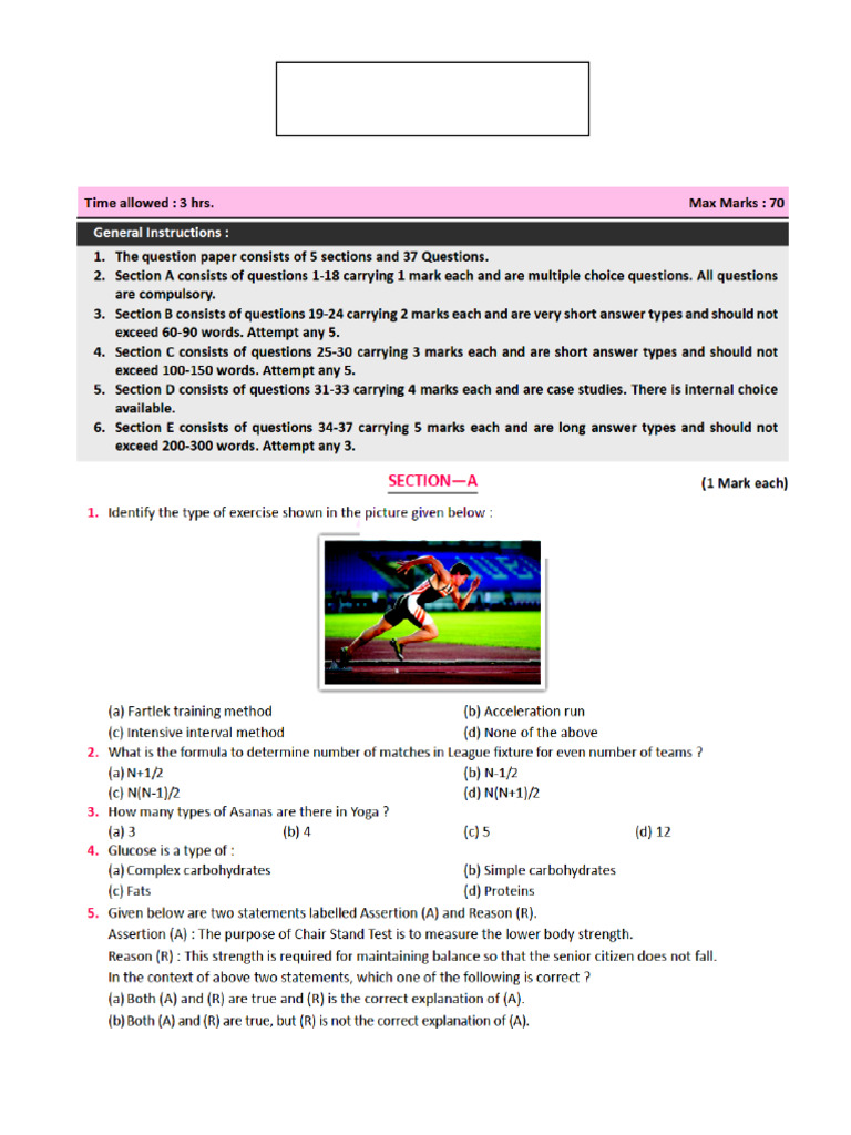 Physical Sample Paper-4 | PDF