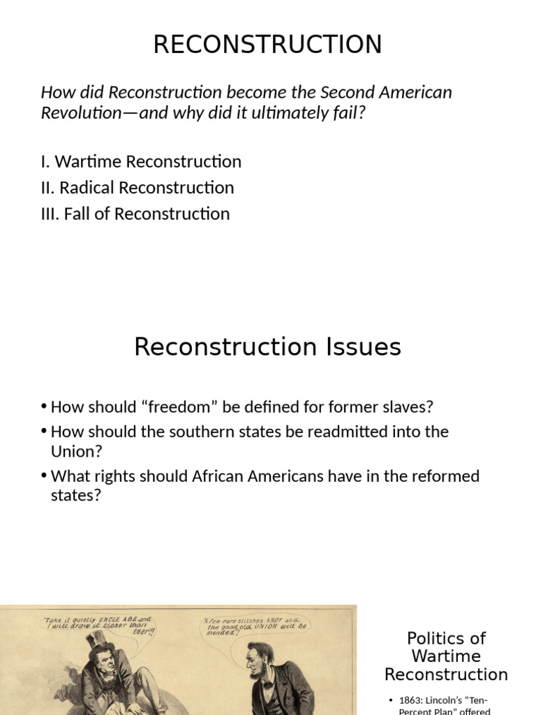 Reconstruction (Part 2) | PDF | Reconstruction Era | Politics Of The ...