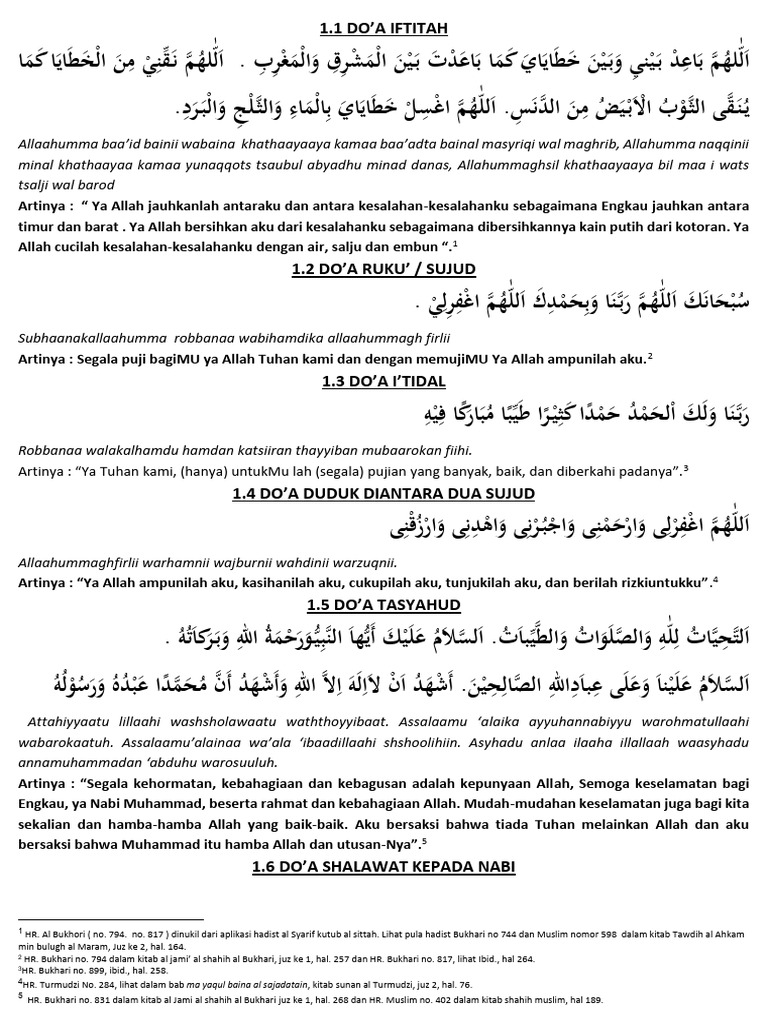 Doa Iftitah dan Sunnahnya dalam Shalat | PDF