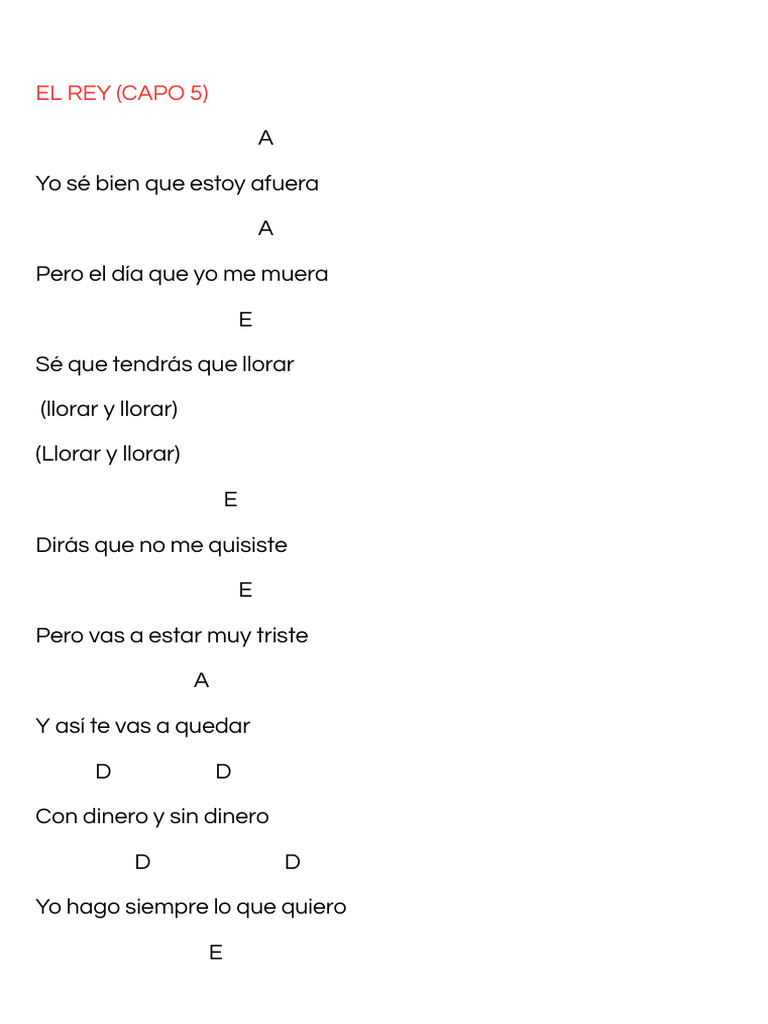 El Rey Acordes | PDF