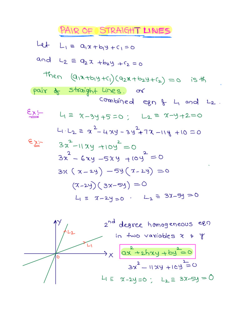 Pair of Straight Lines A4A5A6 MST | PDF | Elementary Geometry | Geometry