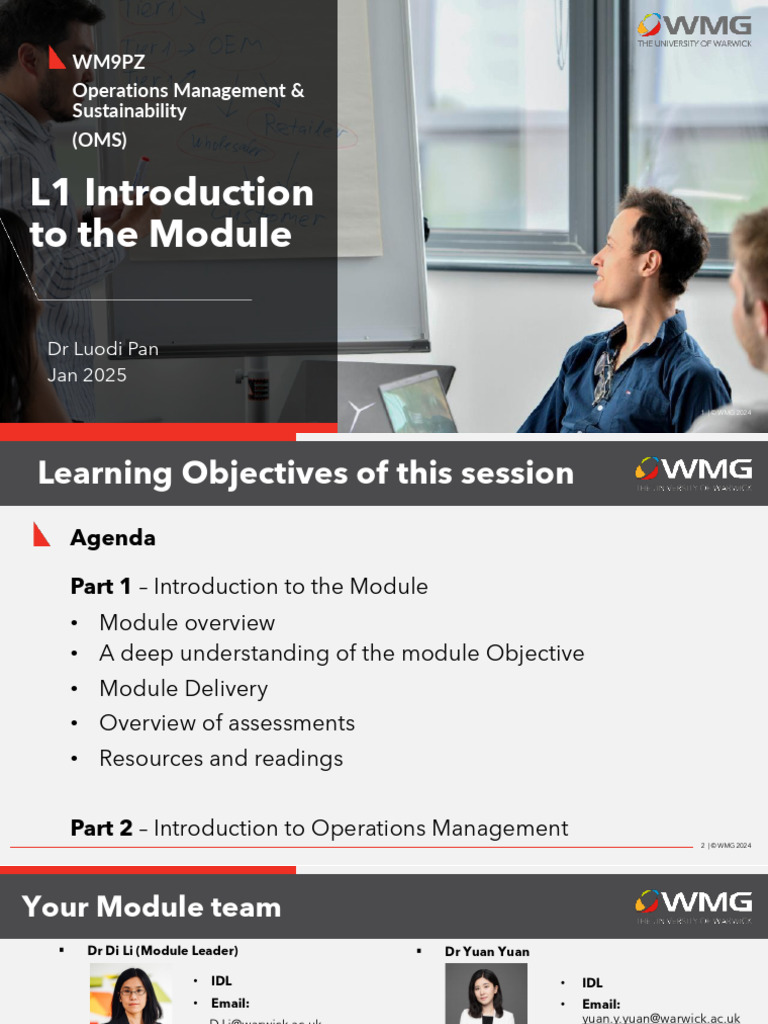 L1 Intro To The Module and OM | PDF | Economies | Business