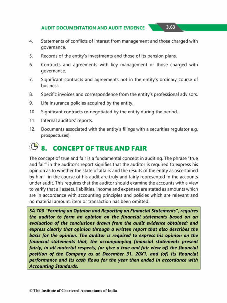 62 Concept of True - Fair - Given in CH 3 of Icai | PDF