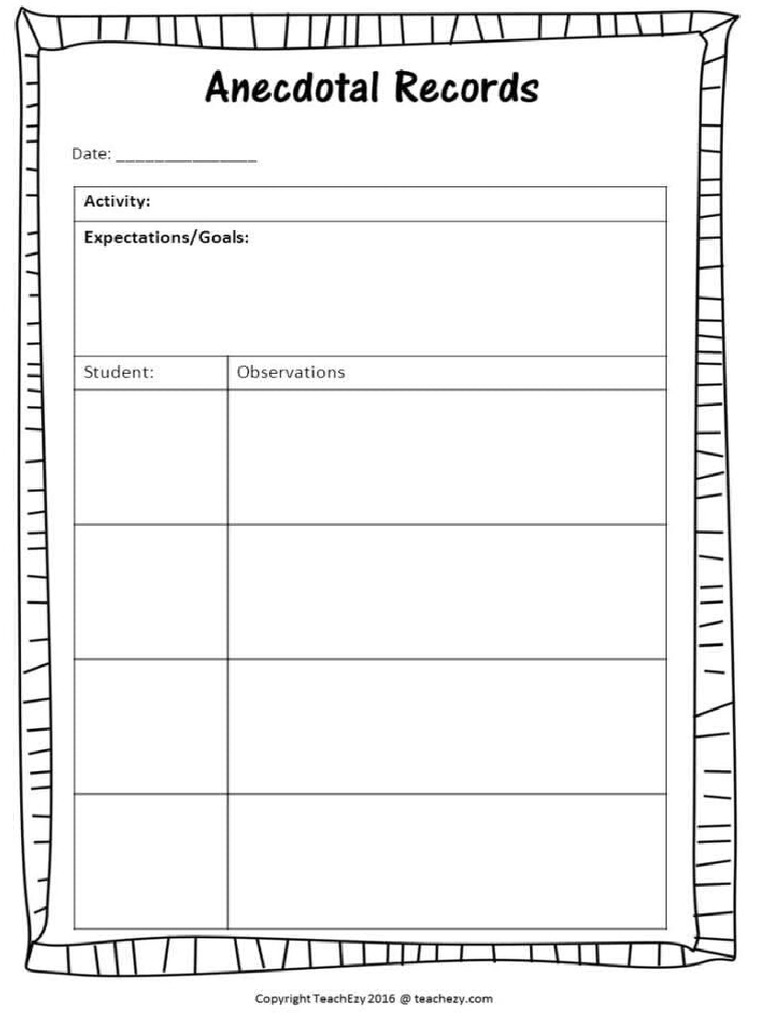 Anecdotal Record | PDF
