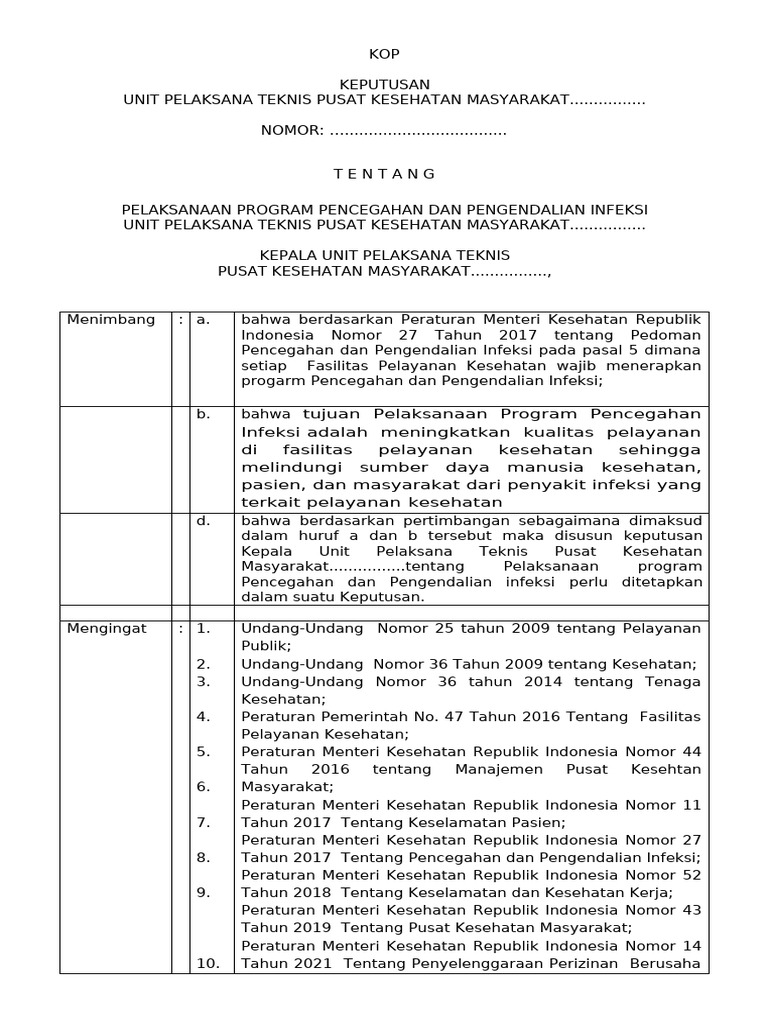 Pelaksanaan Program PPI di Fasilitas Kesehatan | PDF