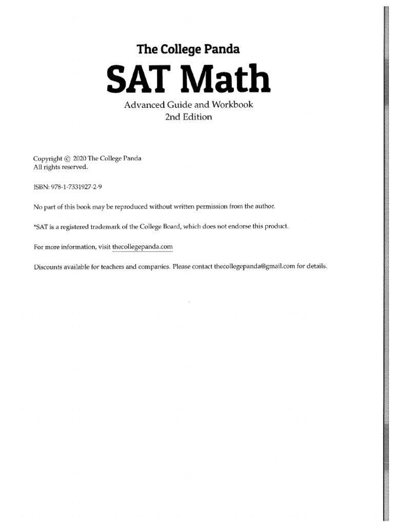SAT Math Textbook | PDF