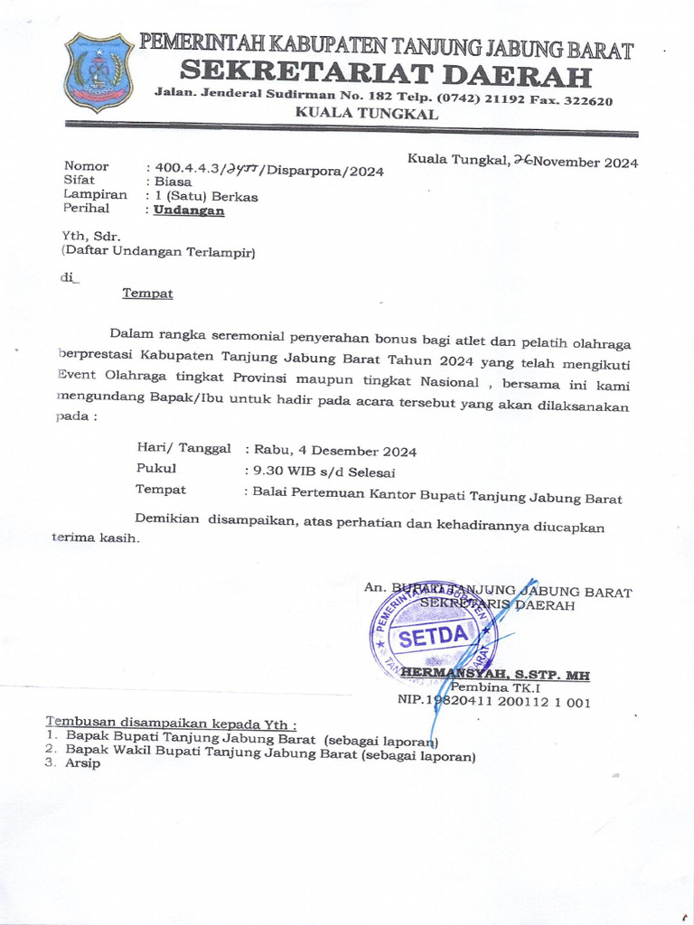 Undangan Seremonial Bonus ...OK | PDF