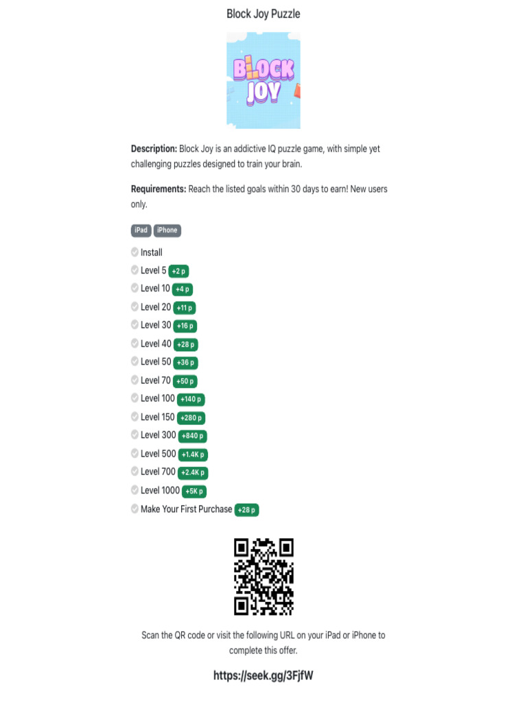 Block Joy: Addictive IQ Puzzle Game | PDF