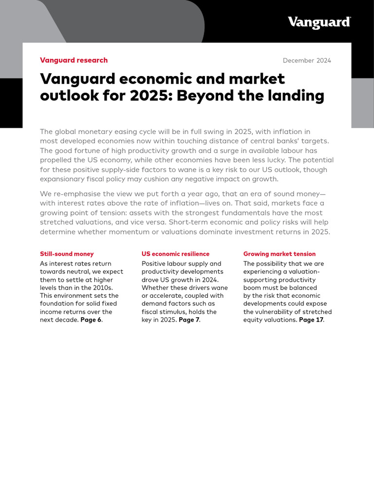 Vanguard Economic and Market Outlook For 2025 Beyond The Landing GBP en ...