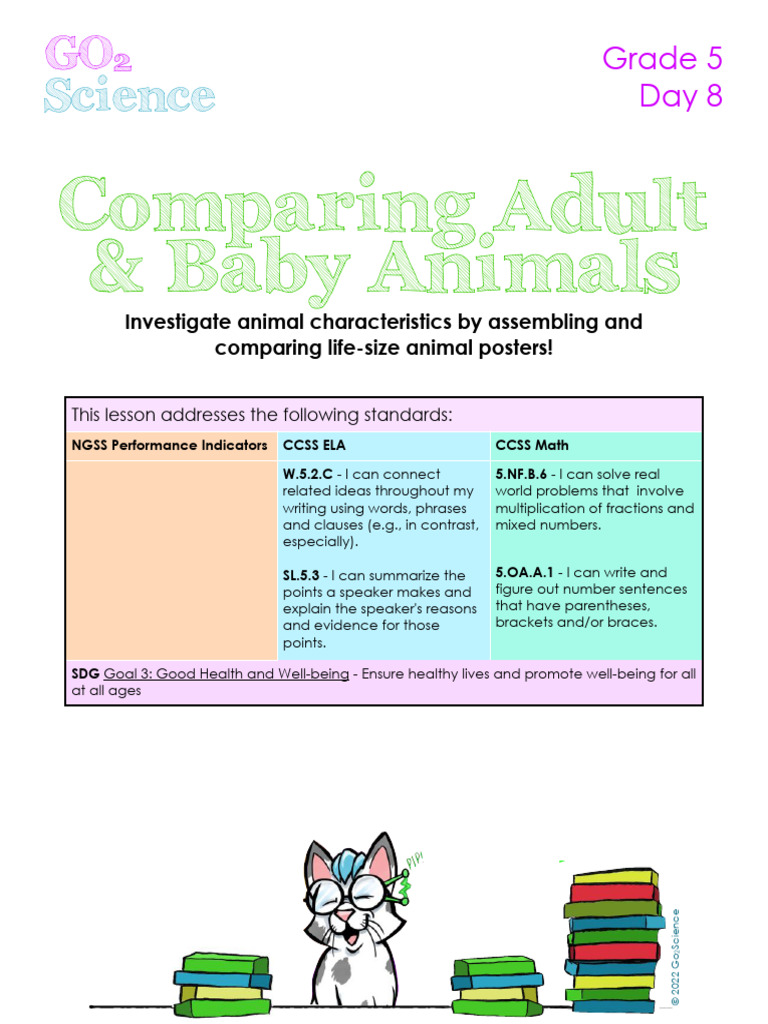 Comparing Adult and Baby Animals Lesson | PDF | Bracket