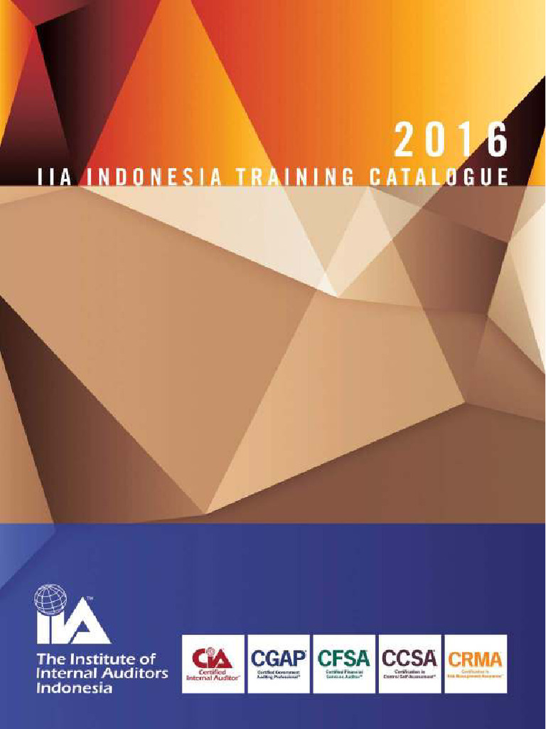 2016 IIA Indonesia Training Catalogue | PDF | Internal Audit | Audit