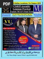 CS401 Mcqs MidTerm by Vu Topper RM | PDF | Pointer (Computer Programming) | Assembly Language