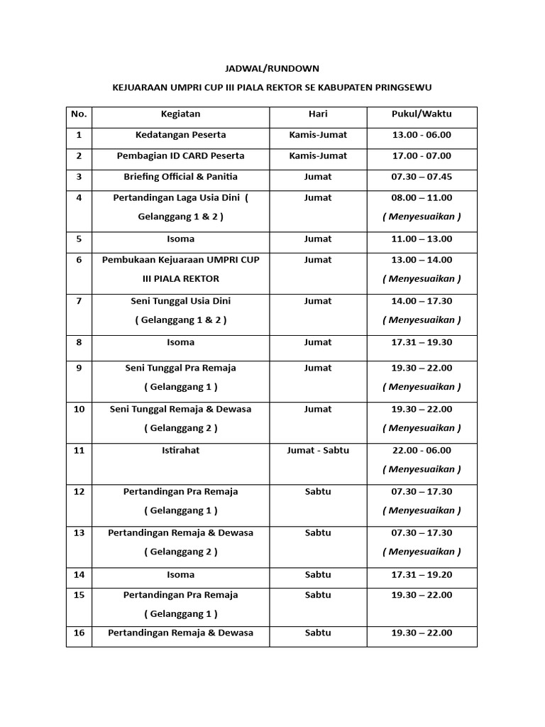 Pertandingan Pencak Silat | PDF