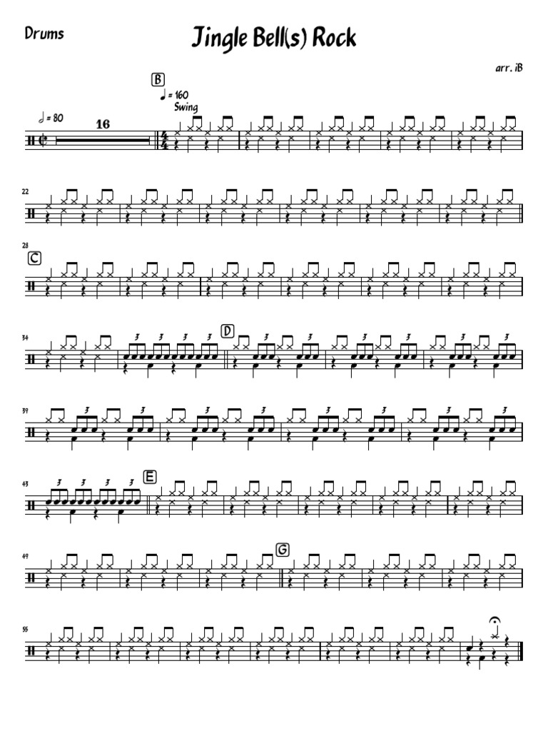 Jingle Bell Rock -Drums | PDF