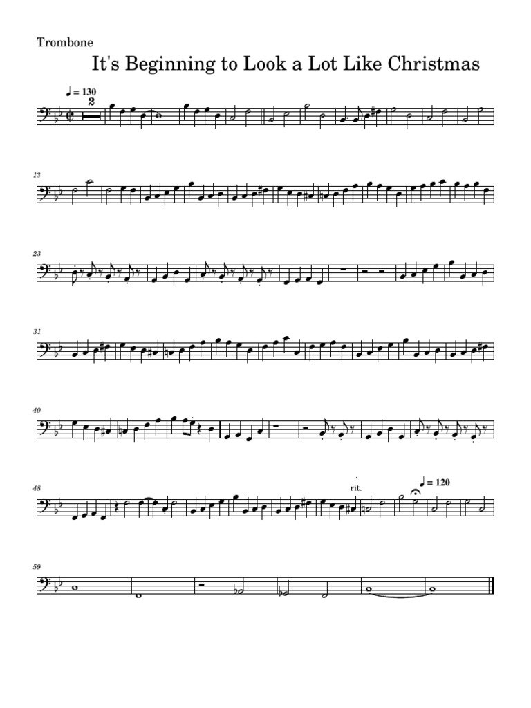 Trombone Christmas Sheet Music | PDF