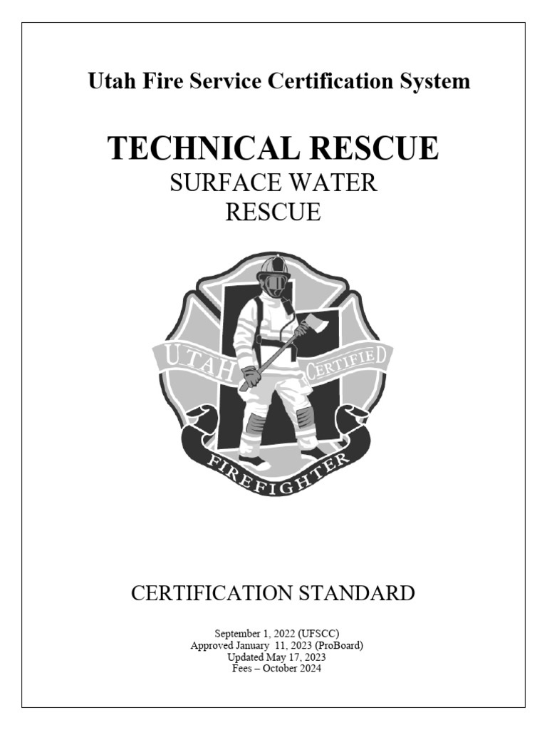 UFRA Surface Water Rescue Standard 10.24 | PDF | Professional ...