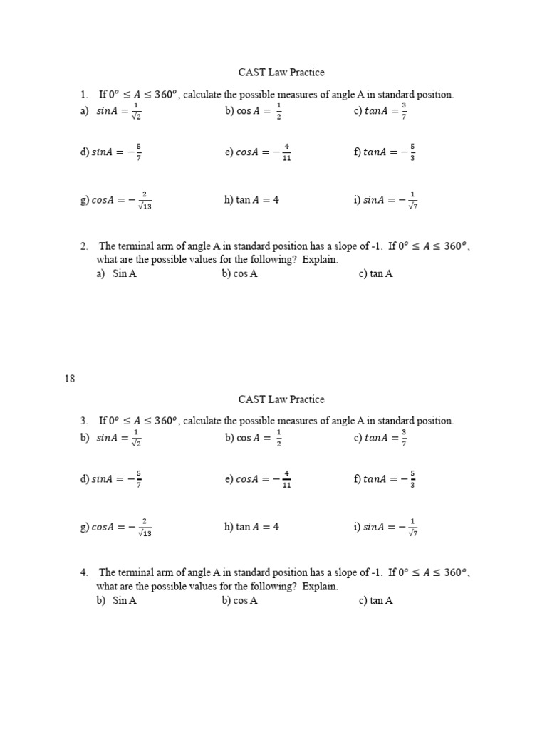 Handout CAST Law Practice | PDF