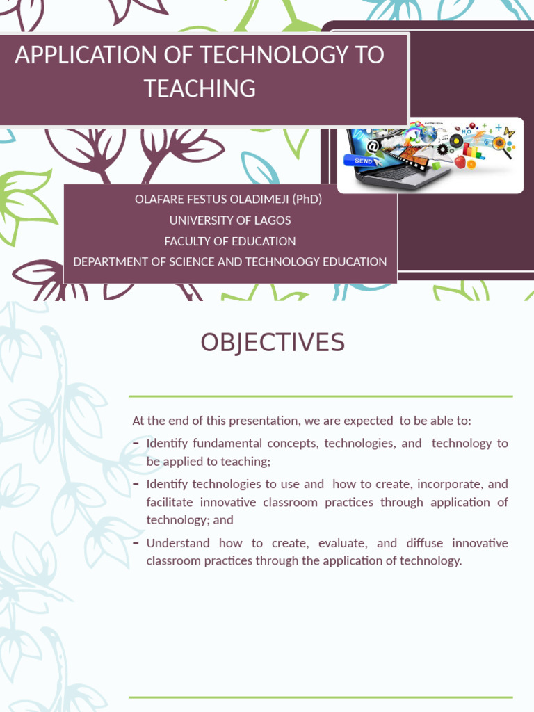 Fed 314 Application of Technology | PDF | Multimedia | Literacy