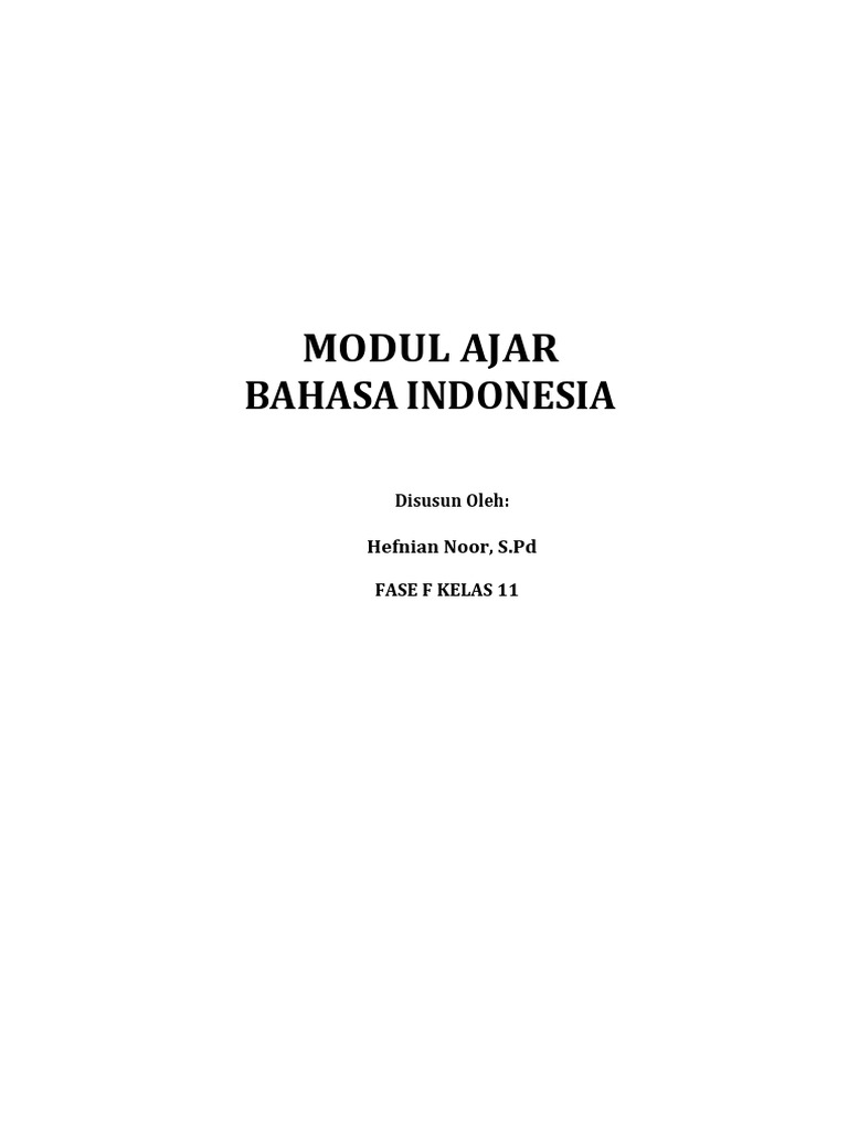 Modul Ajar Bindo Kls Xi | PDF