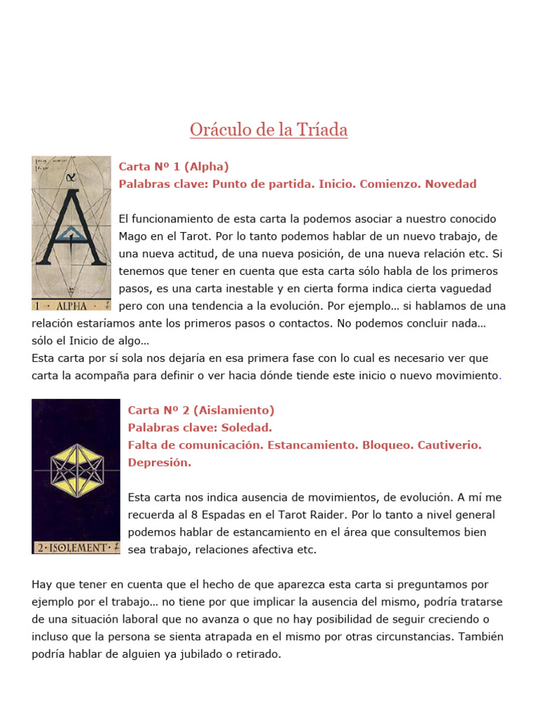Oráculo de La Tríada | PDF | Amor | Soledad