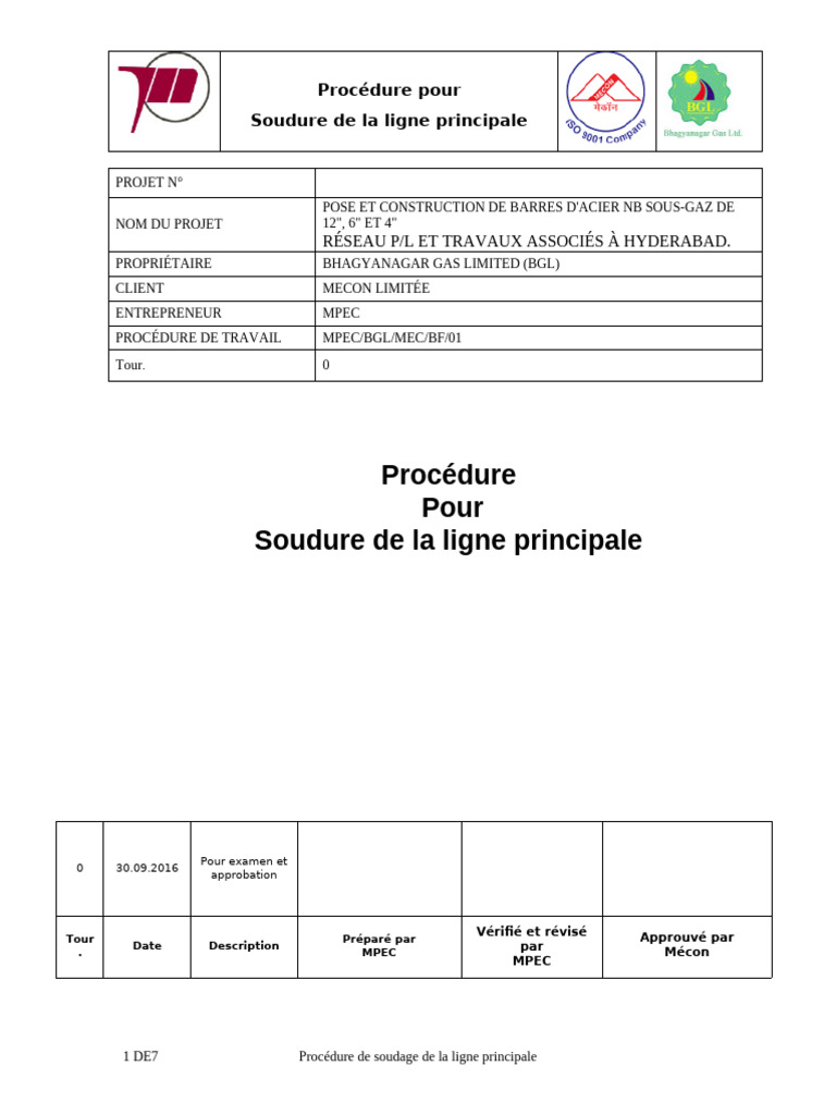 Procédure_de_soudage | PDF | Soudage | Construction