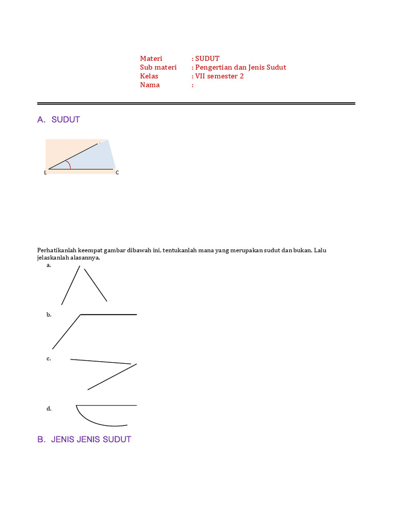Form 10 - LKPD Sudut | PDF