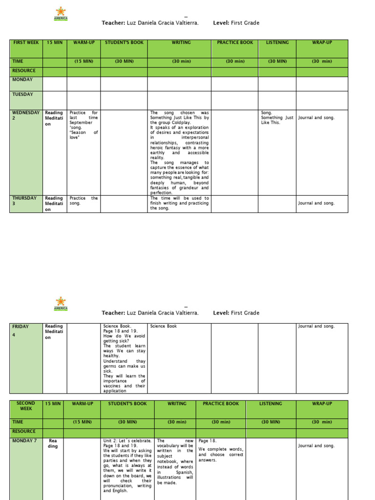 Lesson Plan October 1st Grade | PDF | Phonics | Communication