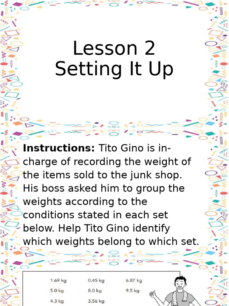 LS 3 Lesson 2 - Setting It Up | PDF | Ellipsis | Mathematical Notation