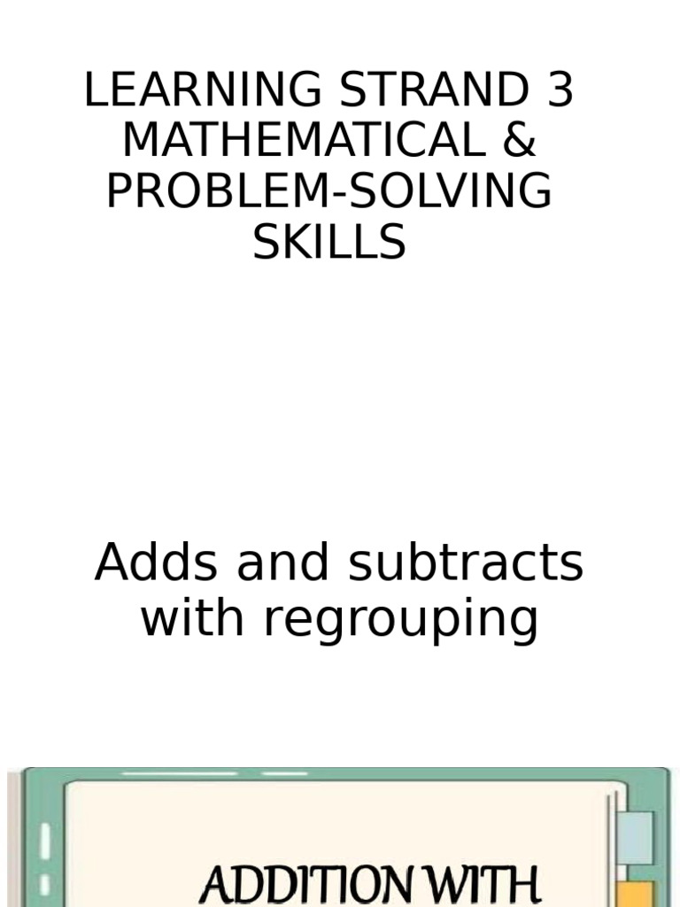 Math Problem-Solving Skills Guide | PDF